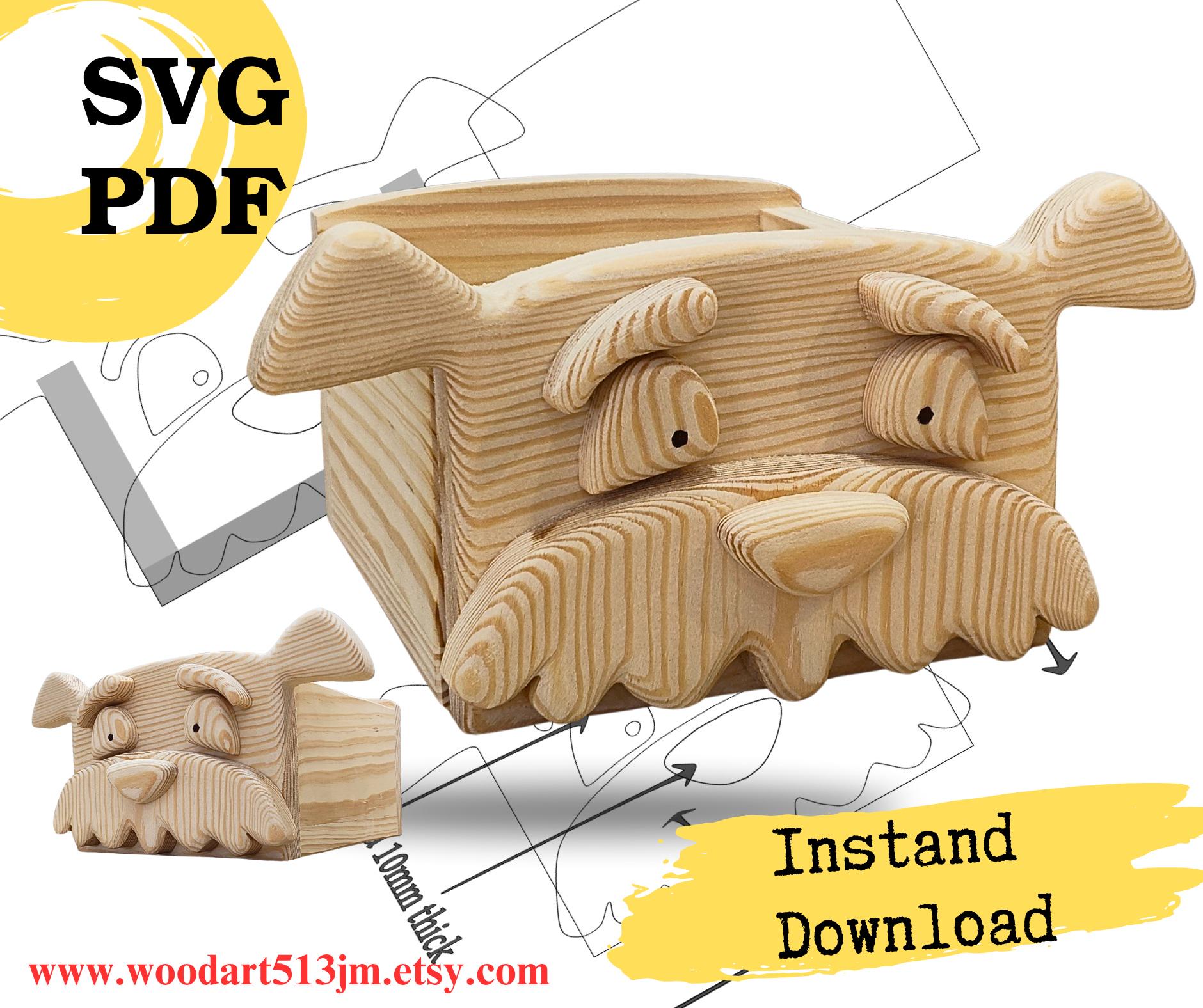Animal Planter Box Plans: 5 DIY Scroll Saw Patterns (PDF, SVG) - Etsy