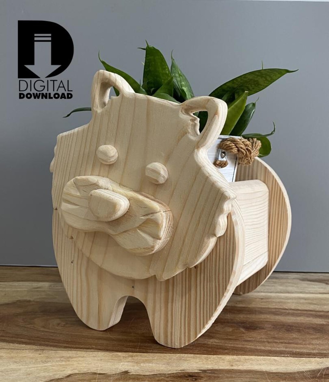 Cat Planter Box Woodworking Plans: Animal Planter (PDF, SVG) - Etsy