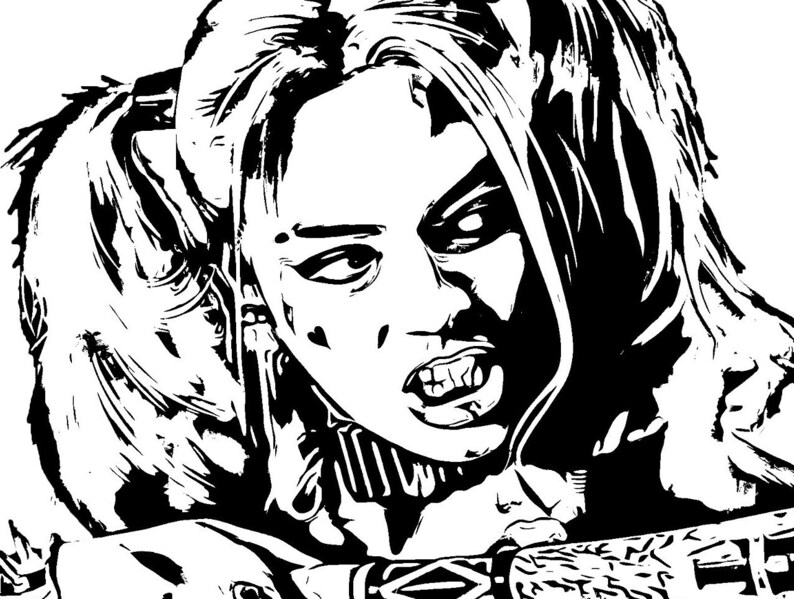 Margot robbie harley quinn SVG pdf png dxf jpeg - Etsy México