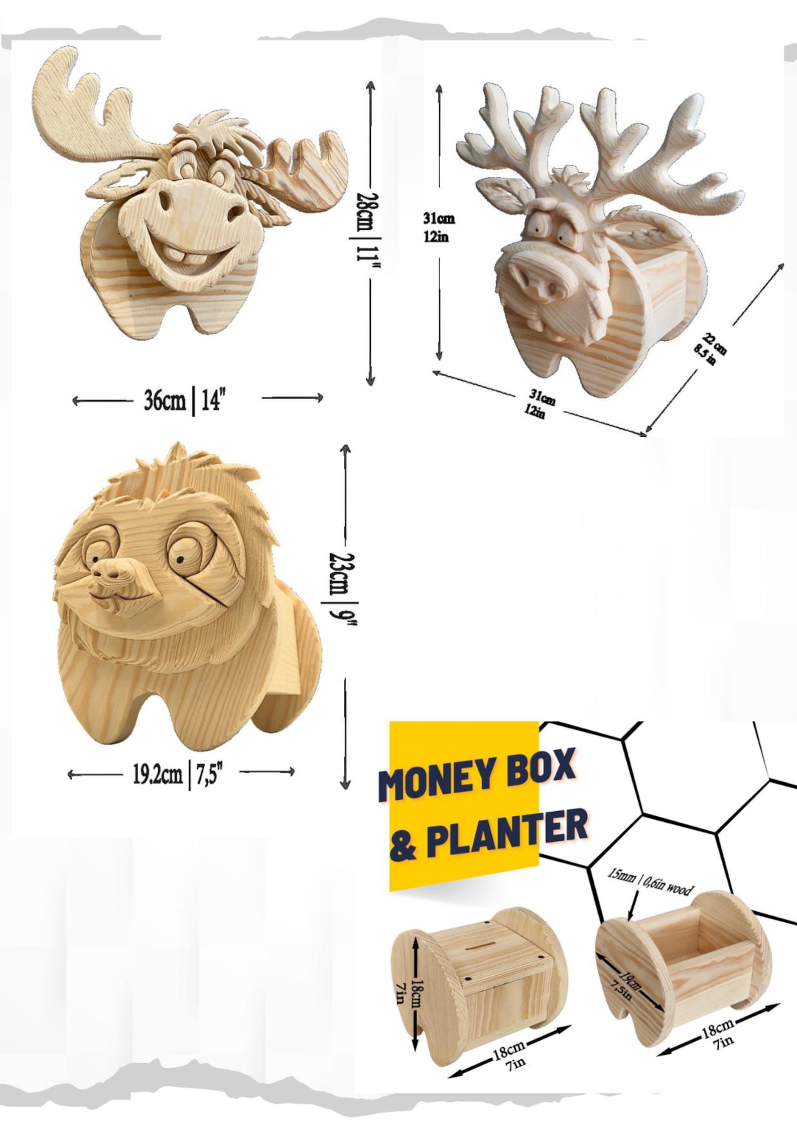 Wooden Animal Planter Box Plans: 20 Diy Scroll Saw Pattern | Template ...