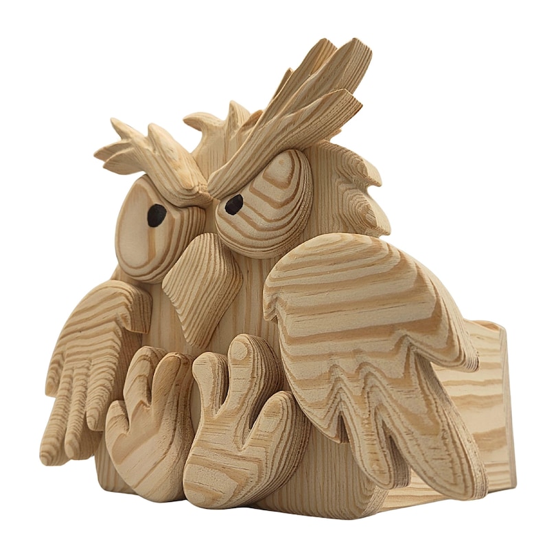Wooden Owl Planter Box Scroll Saw Pattern | Garden Decor (PDF & SVG) - Etsy