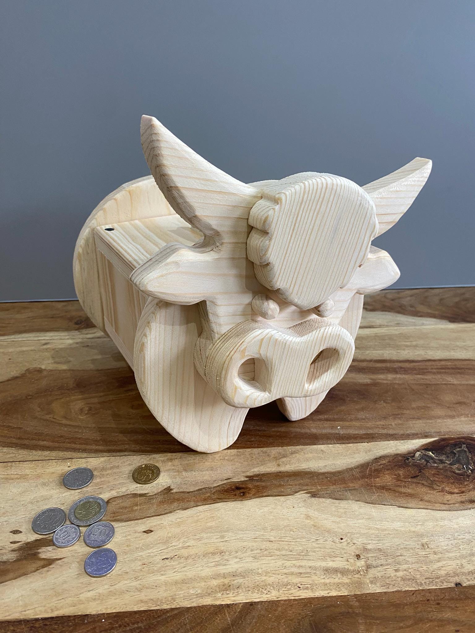 Bull Piggy Bank Scroll Saw Pattern: Animal Moneybox (PDF, SVG) - Etsy