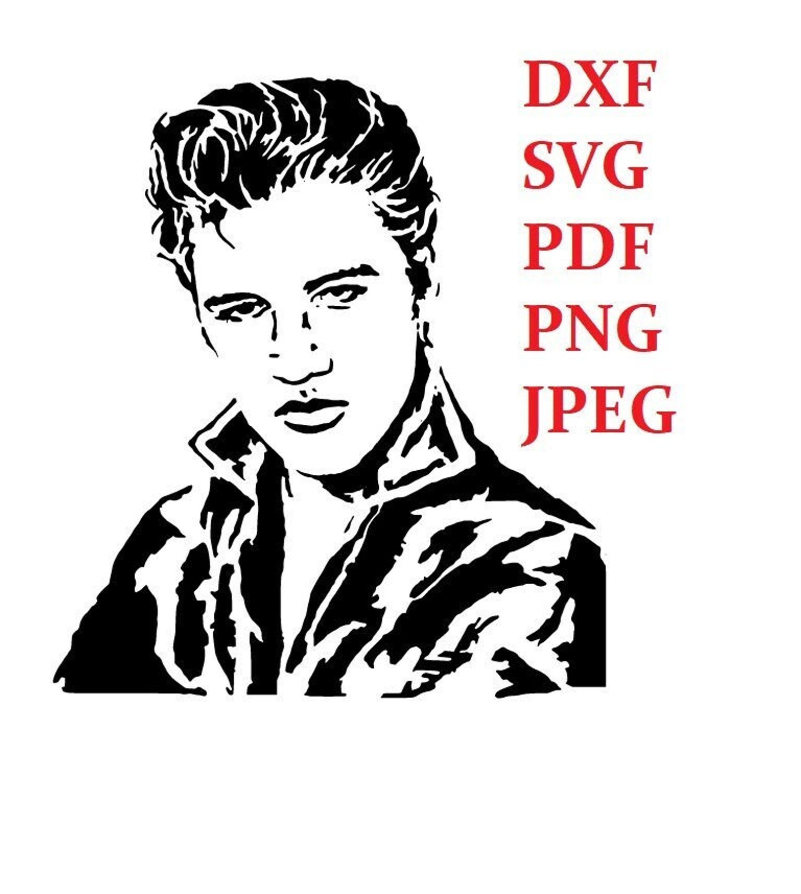 Elvis Presley Pattern Dxf, Svg, Png, Pdf, Jpeg - Etsy Canada