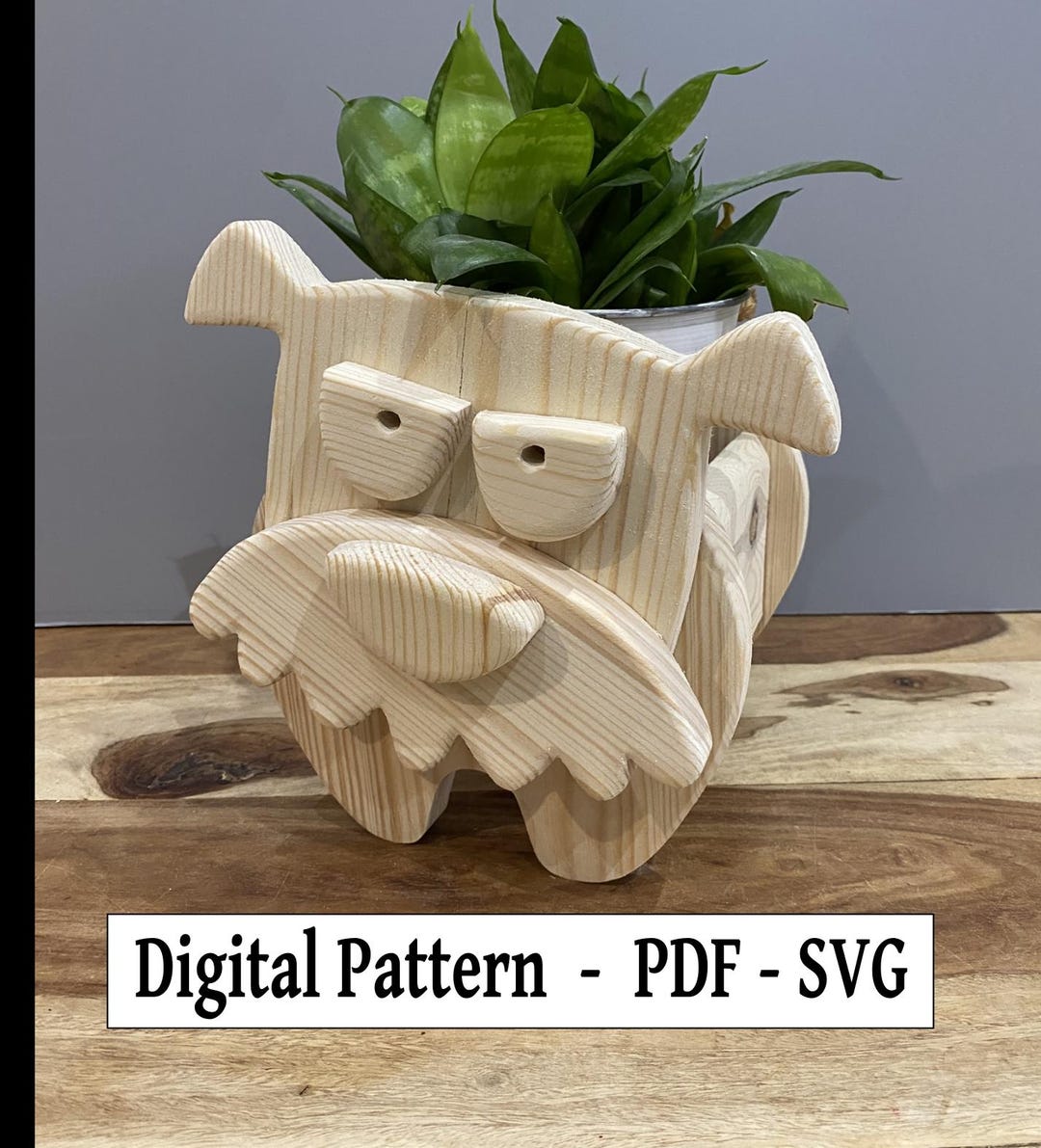 Flower Box Planter DOG Easy Scroll Saw Pattern, Animal Box Woodworking ...