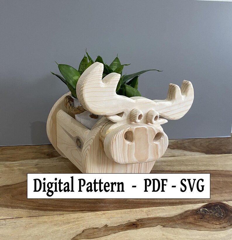 Animal Planter Box Scroll Saw Patterns: DIY Woodworking Plans (PDF, SVG ...