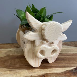Easy Scroll Saw, Bull Pattern , Box, Planter, Animal Box,pdf, Swg ...