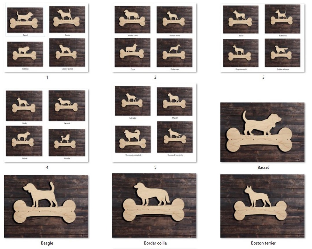 20 Dog Patterns Key Holder Wall Rack Keys Wall Mounted - Etsy