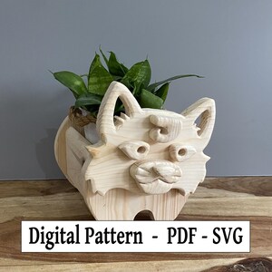 Animal Planter Box Scroll Saw Patterns: DIY Woodworking Plans (PDF, SVG ...