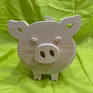 Wooden Pig Planter Scroll Saw Pattern | Animal Flower Pot Woodworking ...