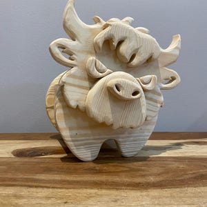 Bull Animal Planter Box Scroll Saw Pattern (PDF, SVG) - Etsy