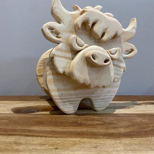 Bull Animal Planter Box Scroll Saw Pattern (PDF, SVG) - Etsy