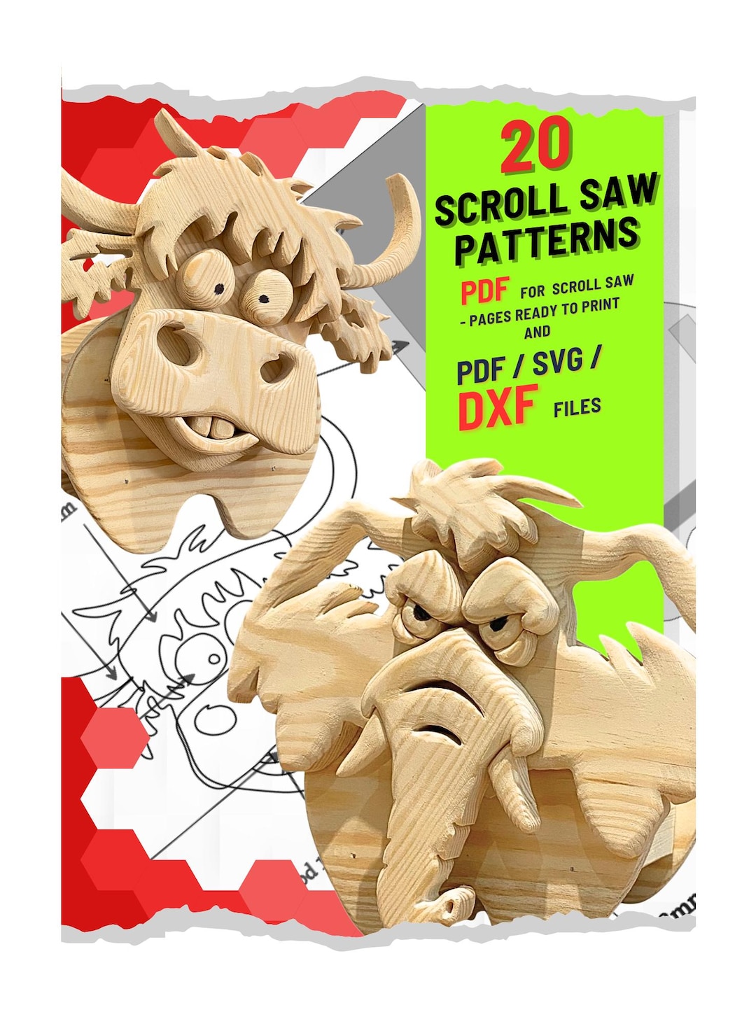 Wooden Animal Planter Box Plans: 20 Diy Scroll Saw Pattern | Template ...