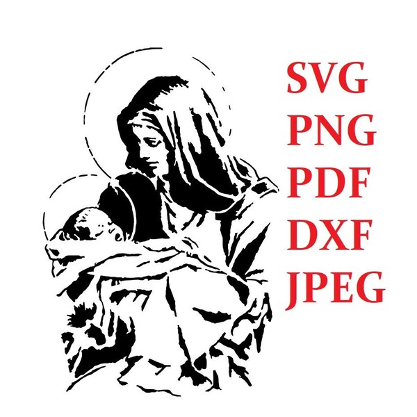 Mary and Child Jesus - Etsy