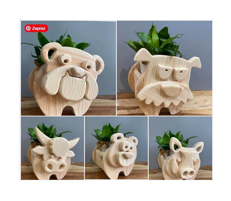 Animal Planter Box Scroll Saw Patterns: Diy Woodworking Plans (PDF, SVG ...