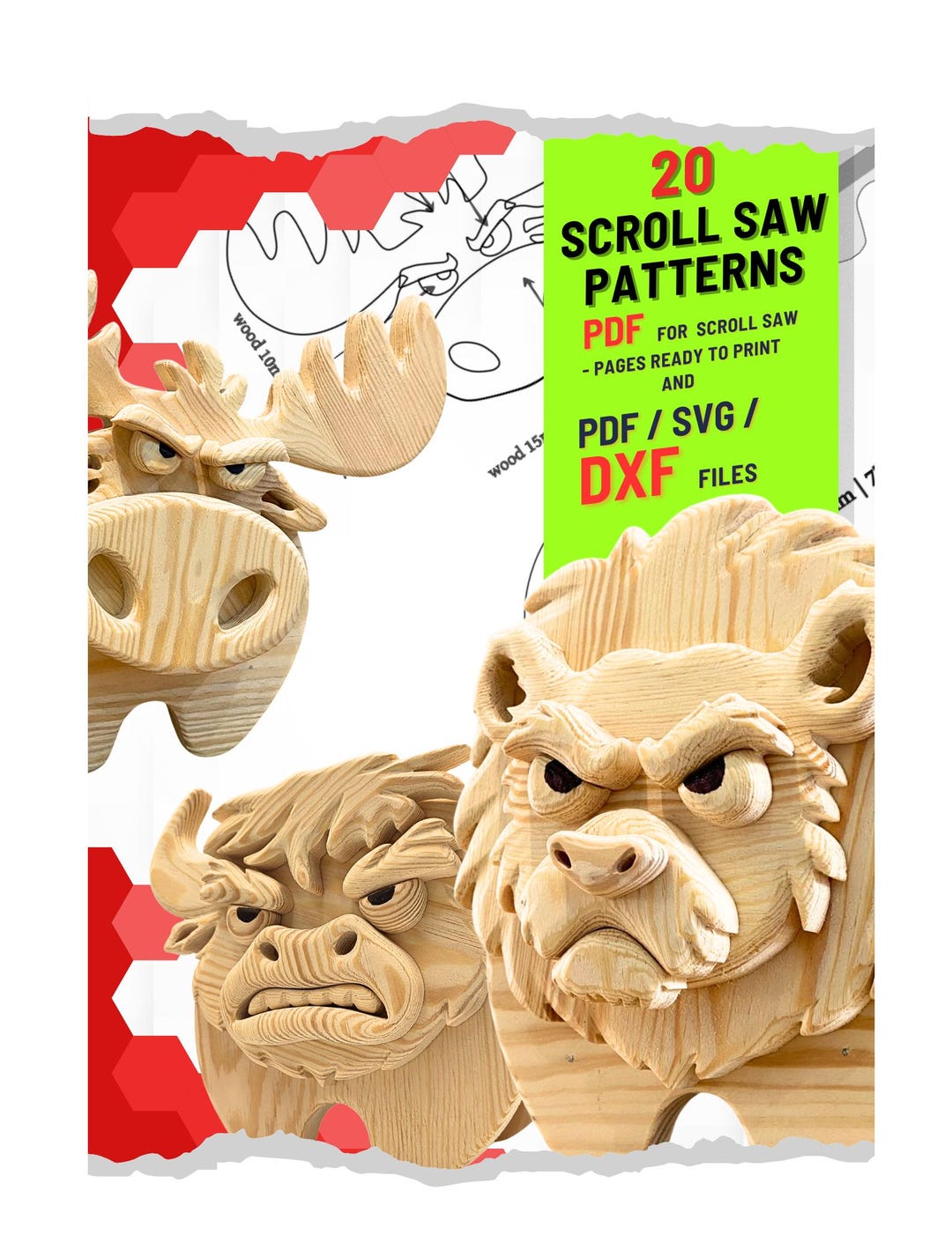 Animal Planter Box Plans: 20 Diy Scroll Saw Patterns (PDF , SVG , DXF ...