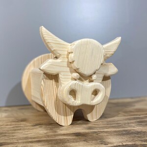 Easy Scroll Saw, Bull Pattern , Box, Planter, Animal Box,pdf, Swg ...