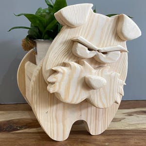 Scroll Saw Planter Box Pattern: DIY Dog & Animal Garden Ornament (PDF ...