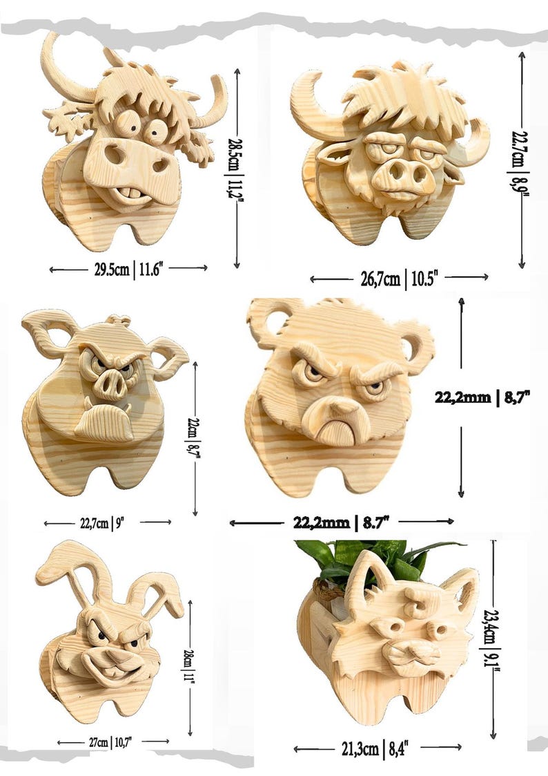 Wooden Animal Planter Box Plans: 20 Diy Scroll Saw Pattern | Template ...