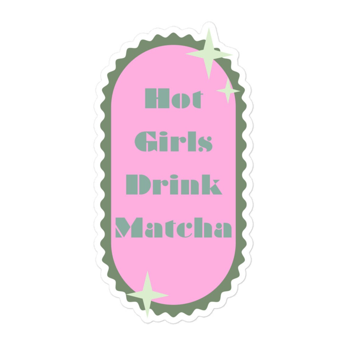 Hot Girls Drink Matcha Sticker Matcha Themed Decal - Etsy