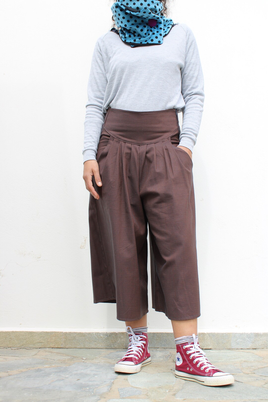 Pants, Brown Zip-kilot, One of a Kind Sustainable Homemade Clothing - Etsy