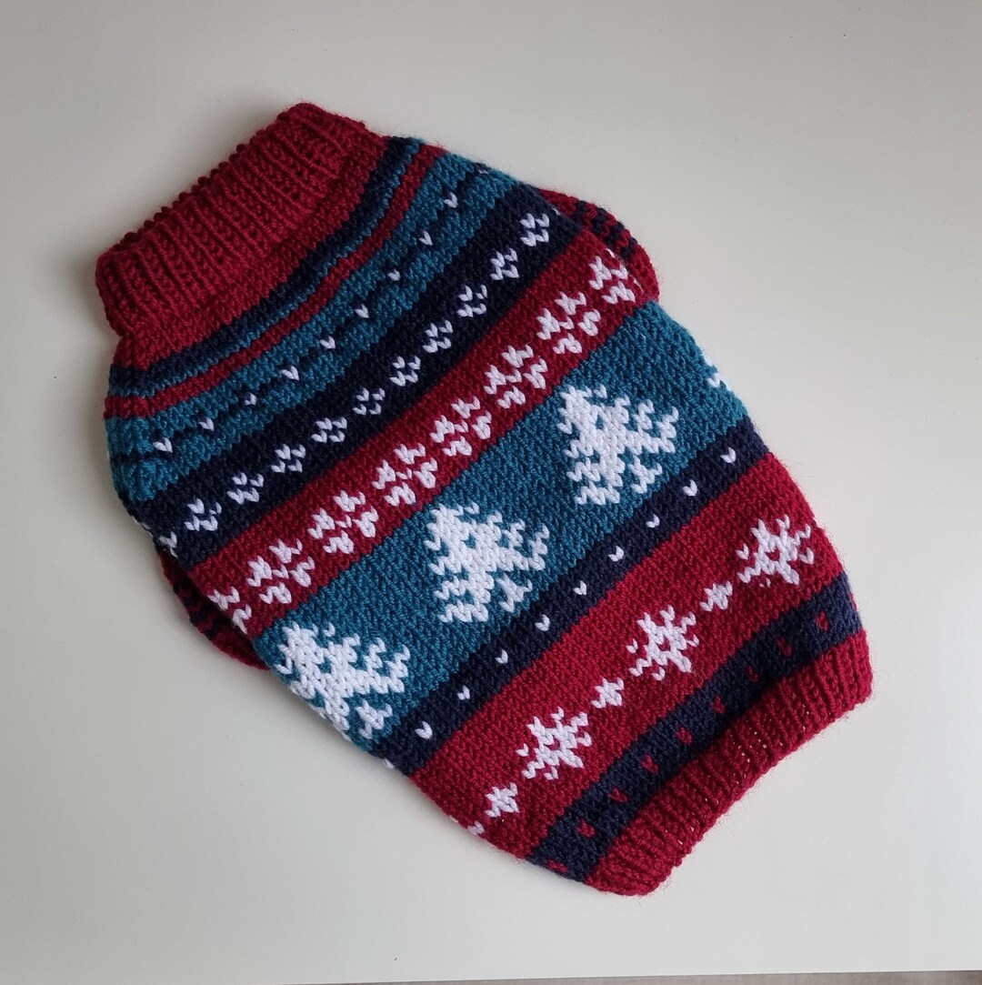 Knit Dog Sweater / Fair Isle Dog Sweater / Hand Knit Norwegian Dog ...