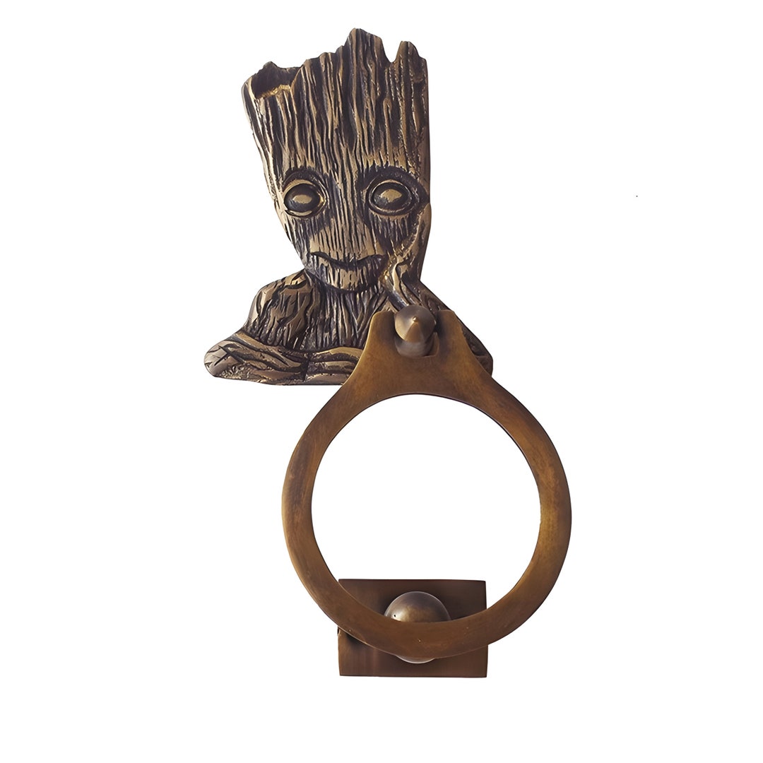 Vintage Groot Statue Brass Door Knocker Earrings 7 Tree Man Ring ...