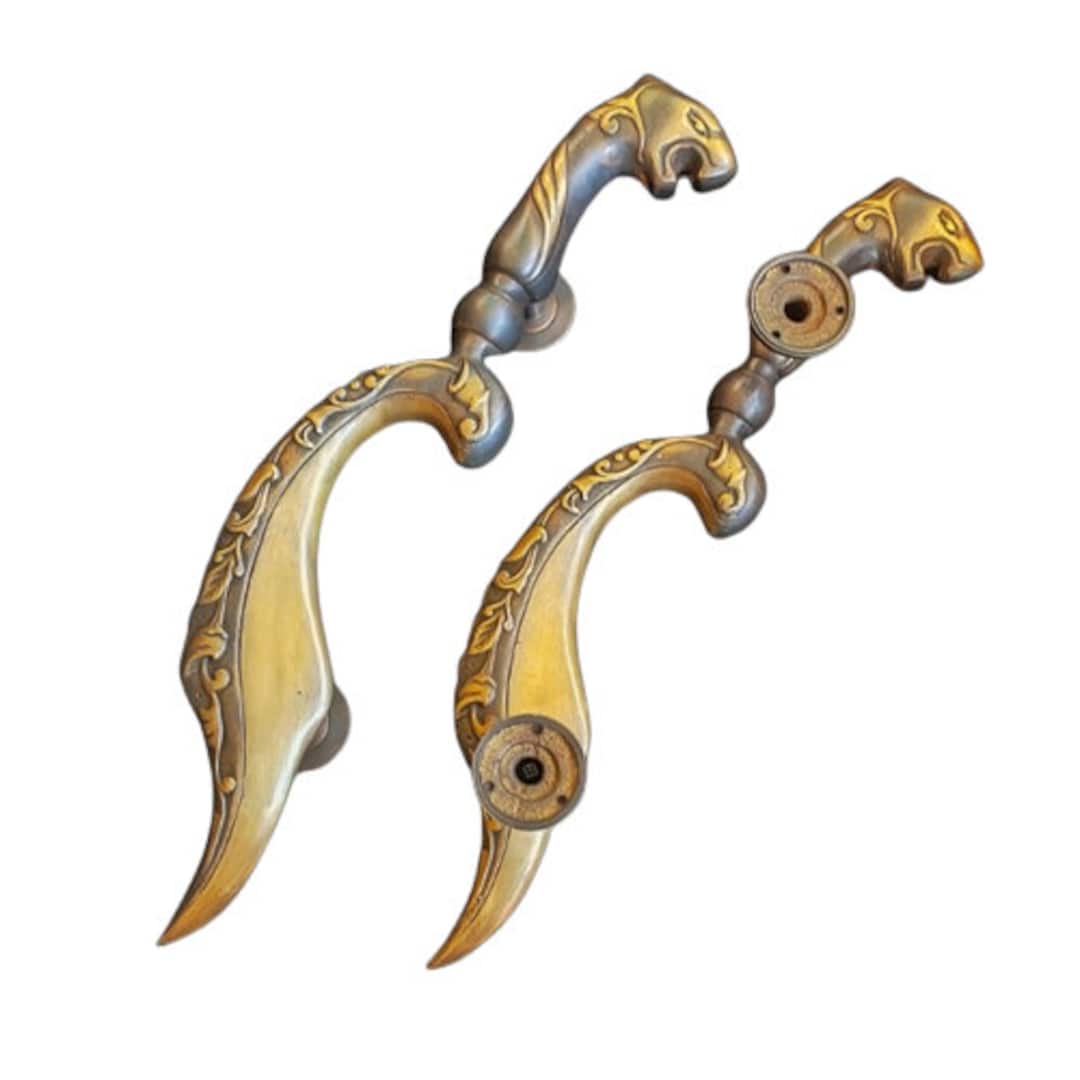 1 Pair Antique Kujang Sword Door Handle. 18.5 Decorative Vintage Drawer ...