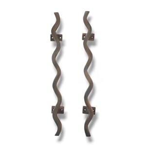 Wavy Brass Door Handle – Zig Zag Modern Art Deco Pull Handle for Glass ...
