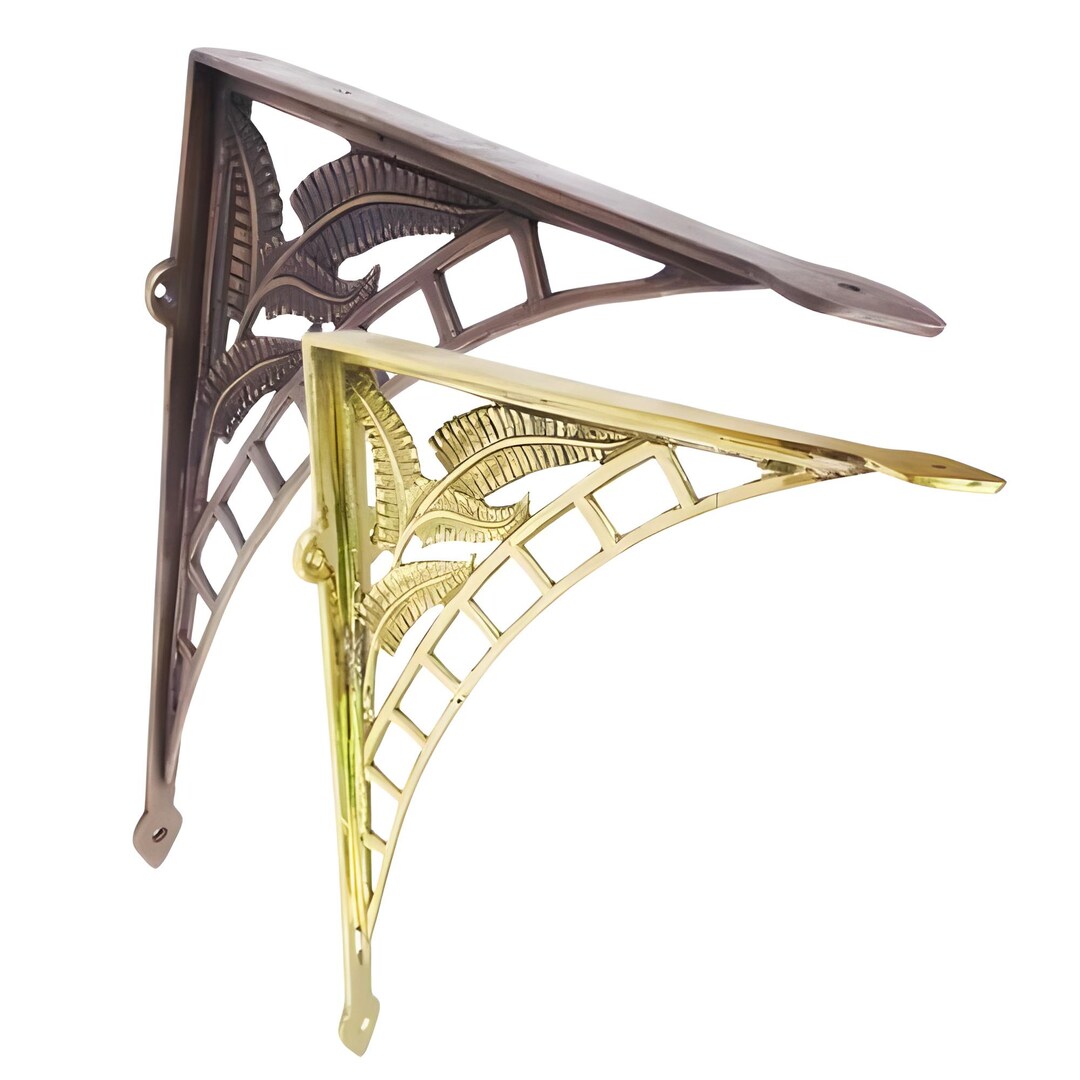 Set of Vintage Fern Shelf Bracket, Books Photos Shelving Bracket ...