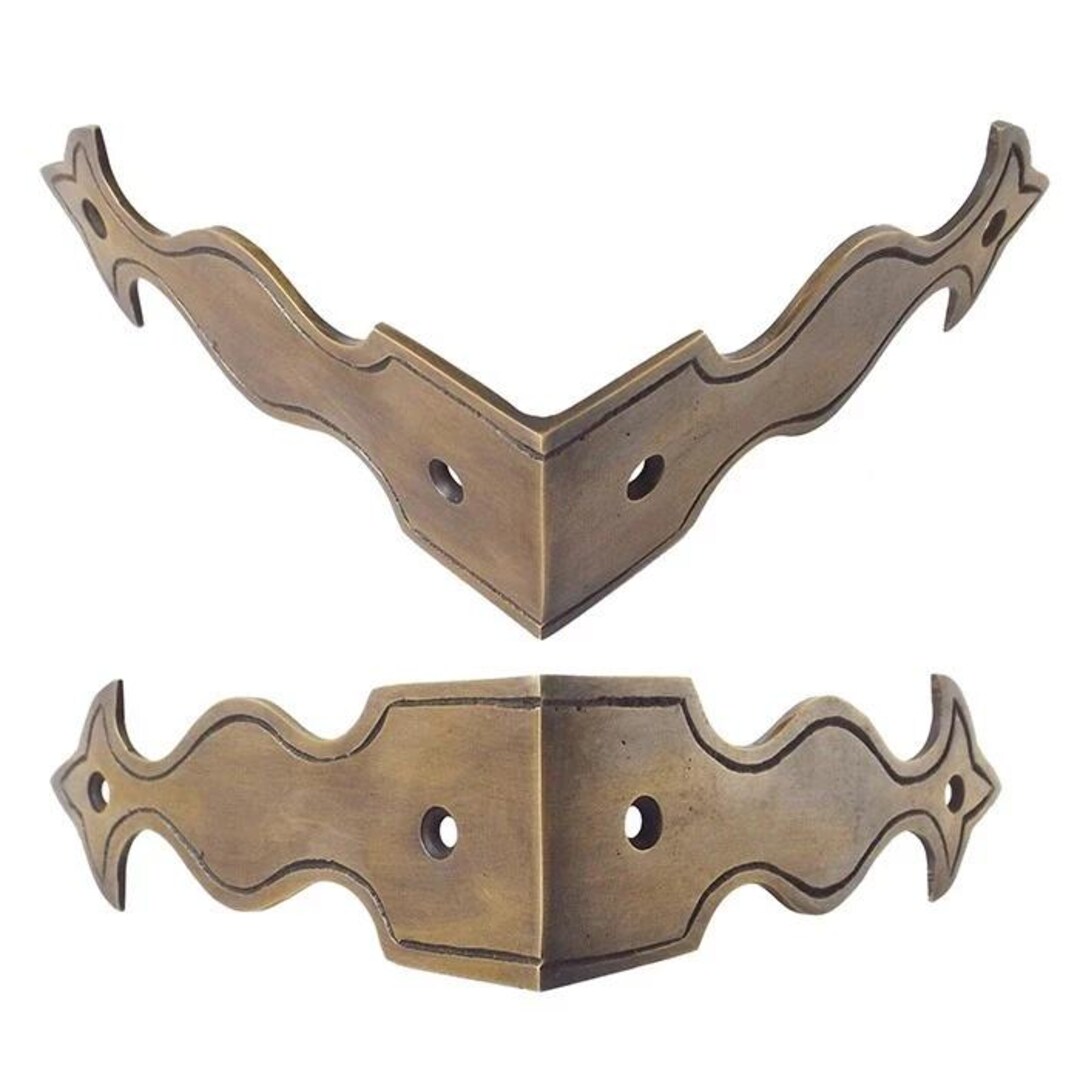 Lot of Solid Brass Corner Protector Furniture Ornament. Decorative ...