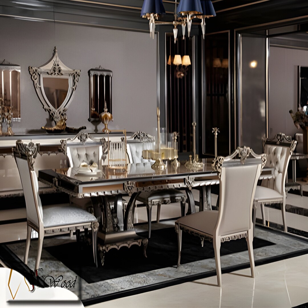 Dubai Luxury Dining Room, Hand Carved Luxury Kitchen Set Furniture - Etsy