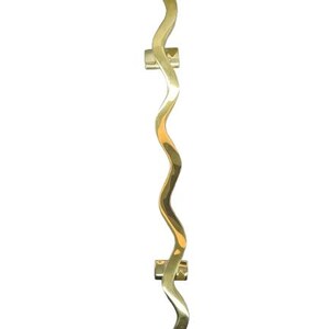 Wavy Brass Door Handle – Zig Zag Modern Art Deco Pull Handle for Glass ...