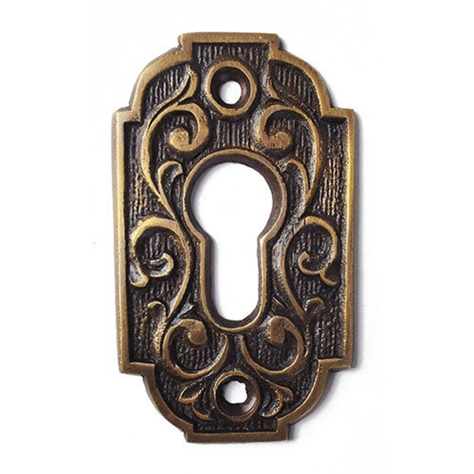 3.1 Brass Plate Door Lock / Door Lockset Plate Decorative Key Hole ...