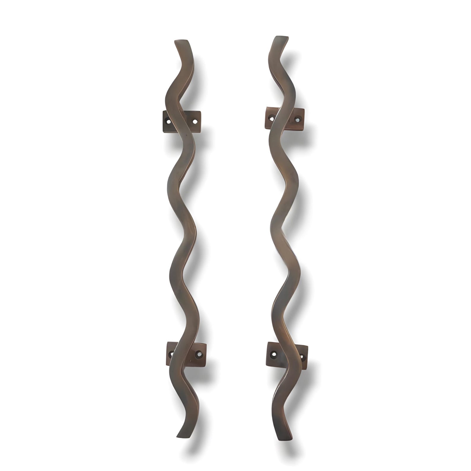 Wavy Brass Door Handle – Zig Zag Modern Art Deco Pull Handle for Glass ...