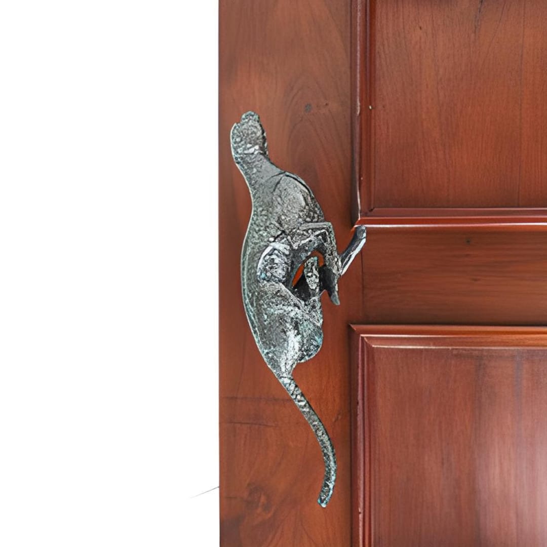 Cheetah Brass Door Pull & Knob 11" Door Drawer and Handle Vintage ...