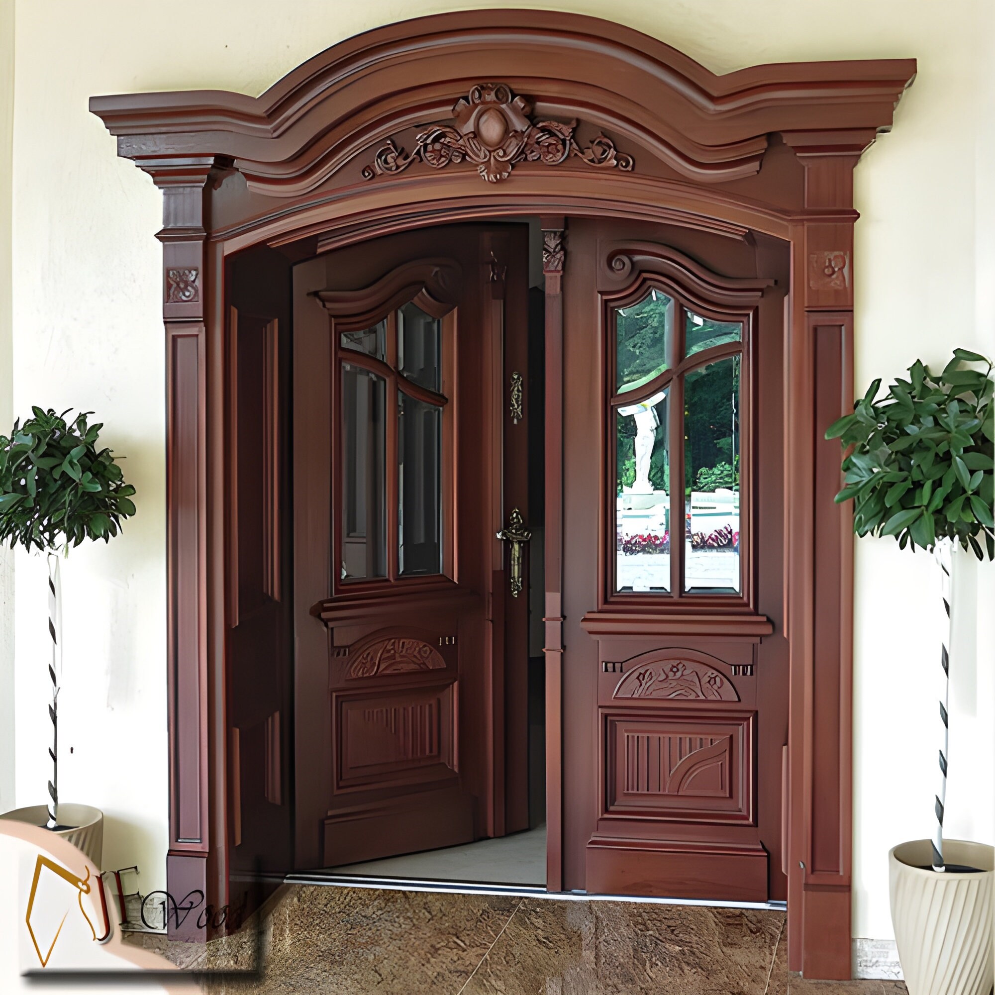 Sahmeran Classic Door, Hand Carved Door. Handmade Door Entry Way ...