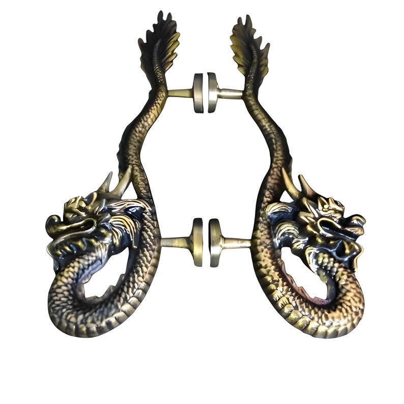 1 Pair Dragon Door Pull and Knobs, Aluminum Door Handle & Drawer ...