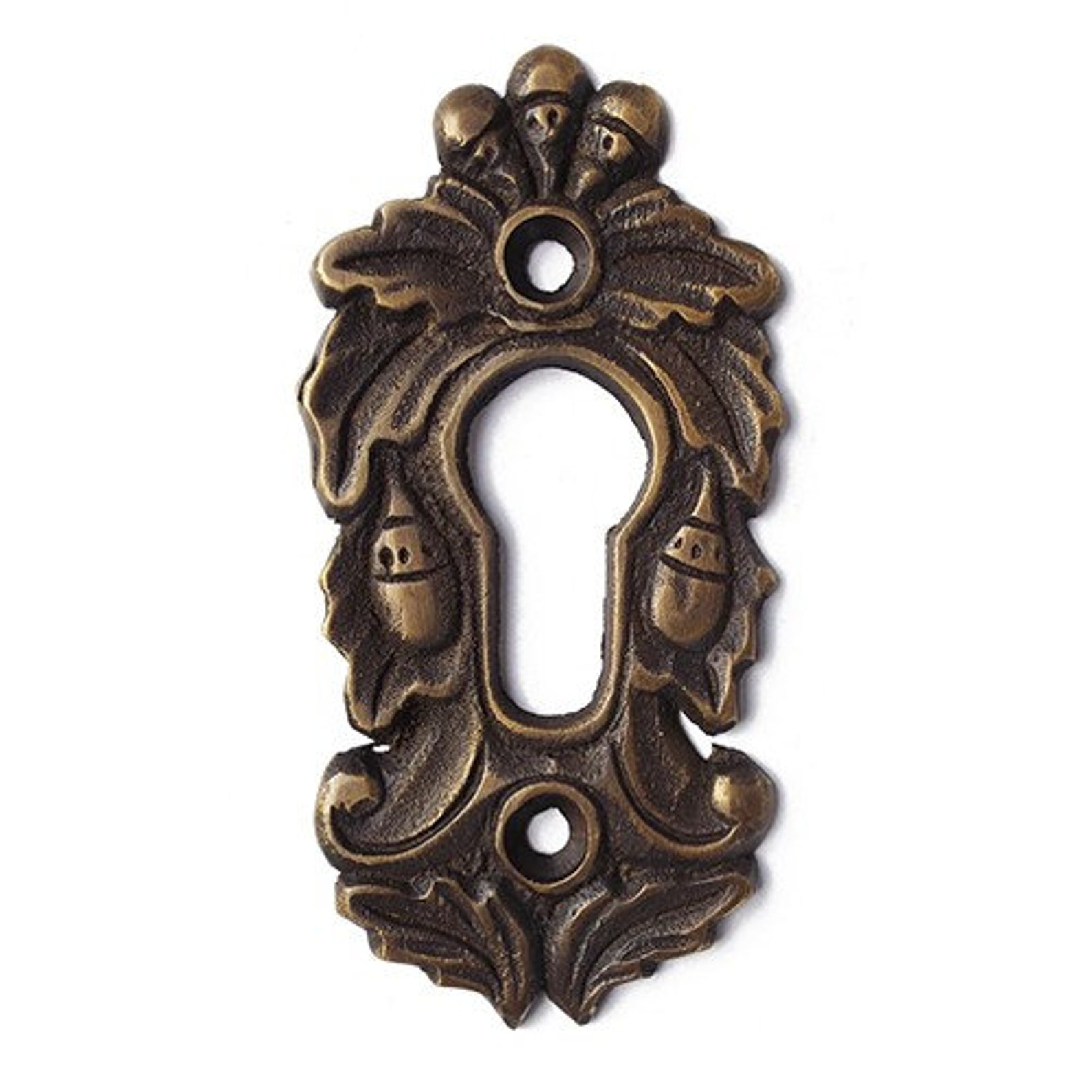 3.5 Brass Plate Door Lock / Door Lockset Plate Decorative Key Hole ...