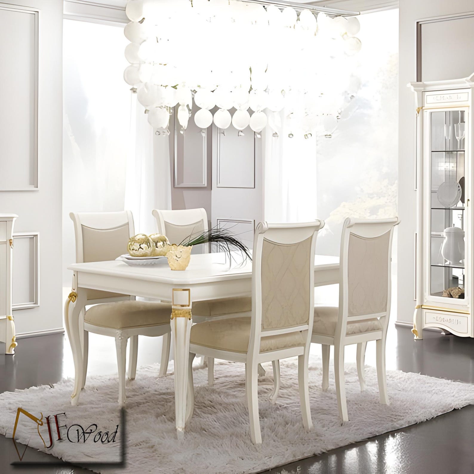 Caldera Dining Room Set Dining Table. Classic Hand Carved Kitchen Set ...