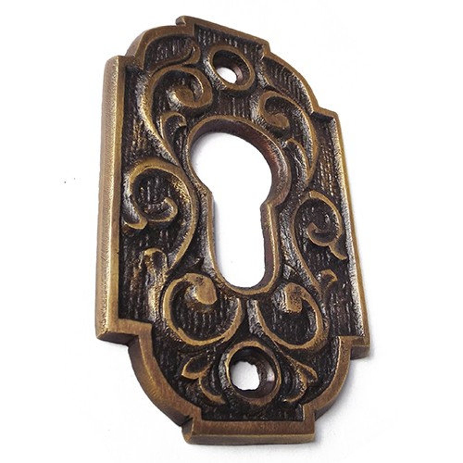 3.1 Brass Plate Door Lock / Door Lockset Plate Decorative Key Hole ...