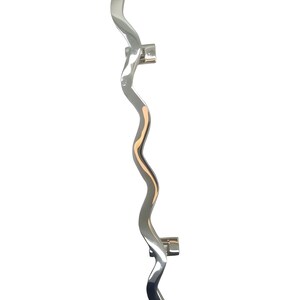 Wavy Brass Door Handle – Zig Zag Modern Art Deco Pull Handle for Glass ...