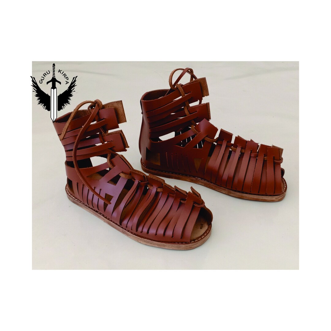 SIMPLE CALIGAE Hand-crafted From Thick 3mm Leather. - Etsy