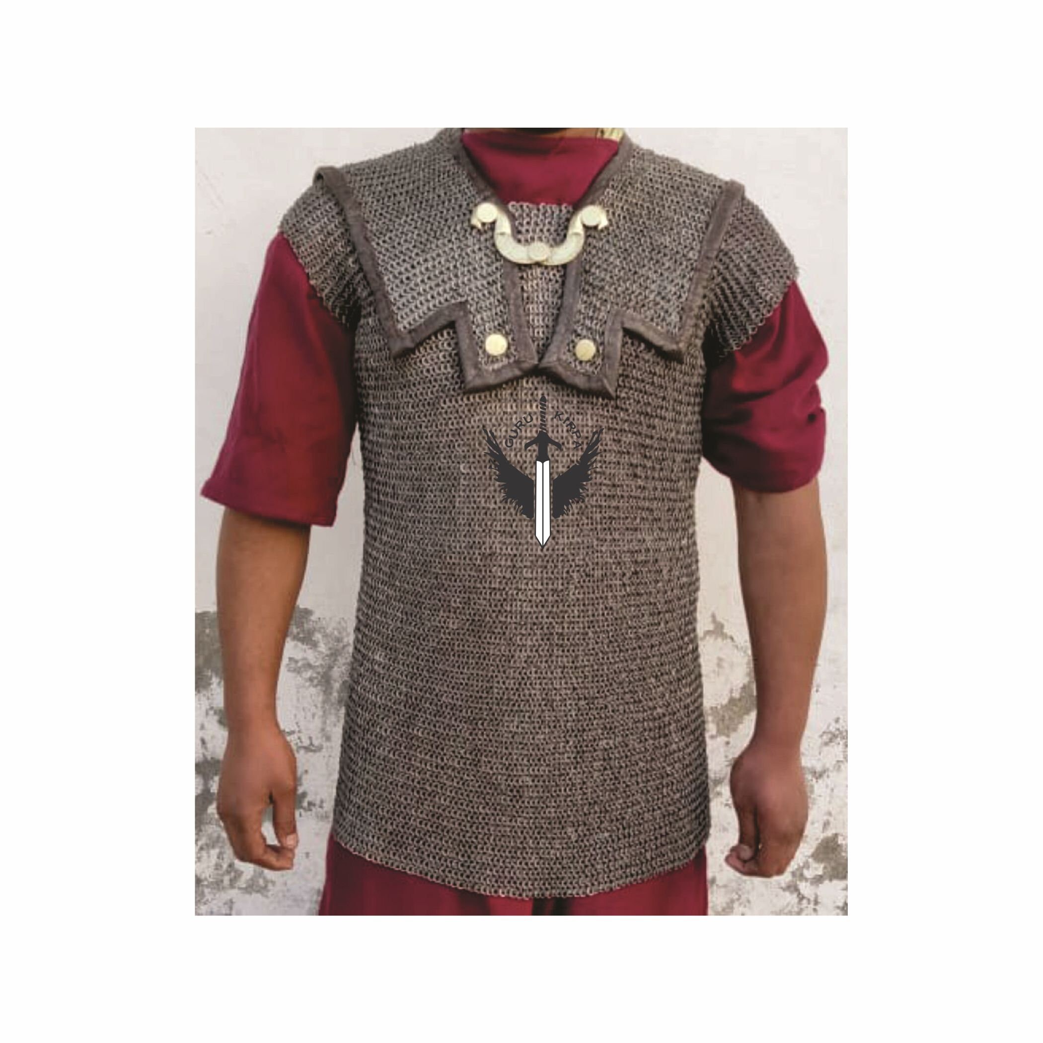 Handamde Mild Steel 8 MM 17 Gauge Roman Lorica Hamata Round Rings ...