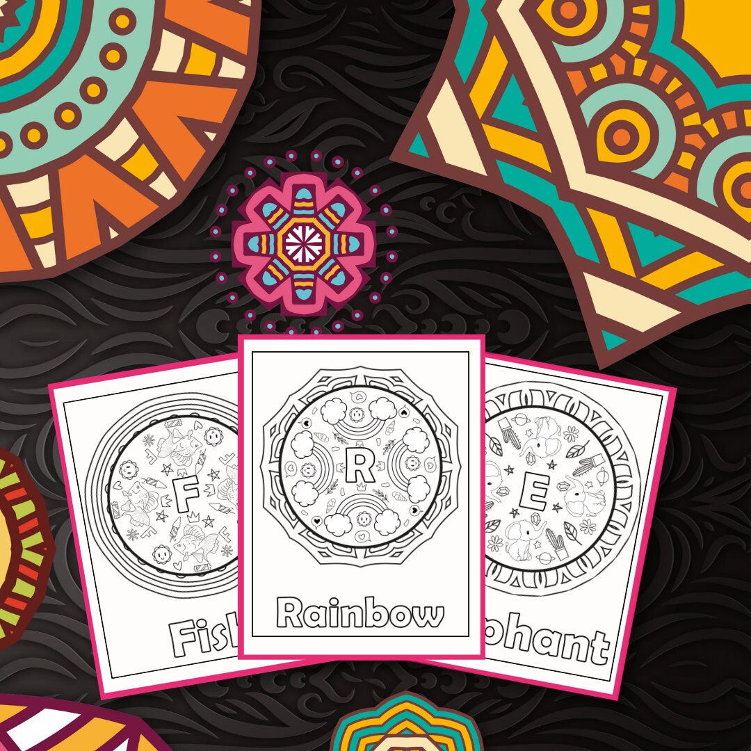 Alphabet Coloring Book | Mandalas | Printable | ABC | Promotes ...
