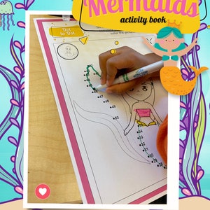 Mermaid Activity Book| Coloring Pages | Books for Kids | Activity Book ...