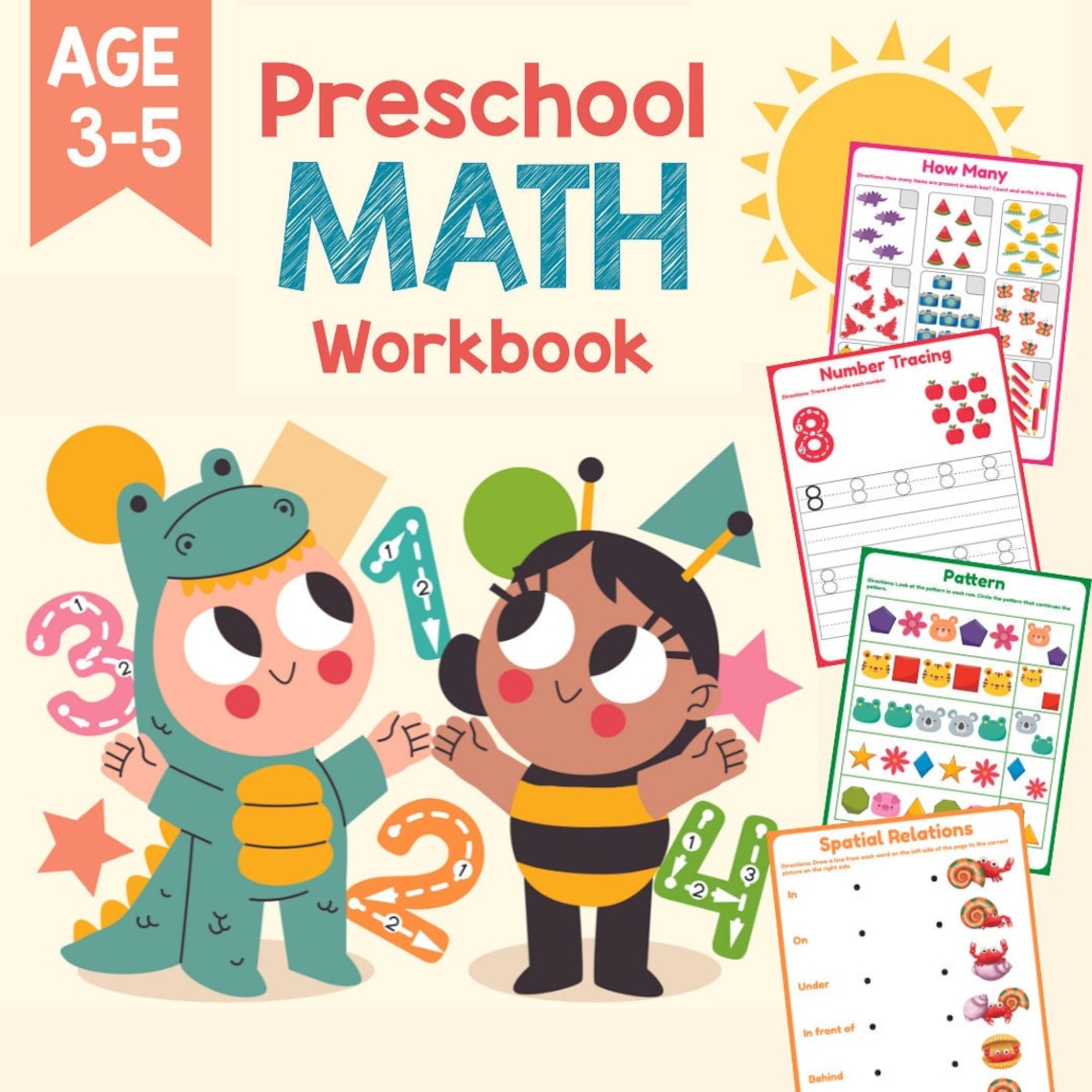 Preschool Math Workbook | Math Worksheets | Math for Kids | Preschool ...