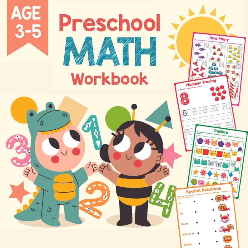 Preschool Math Workbook | Math Worksheets | Math for Kids | Preschool ...