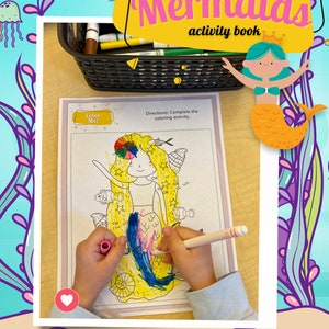 Mermaid Activity Book| Coloring Pages | Books for Kids | Activity Book ...