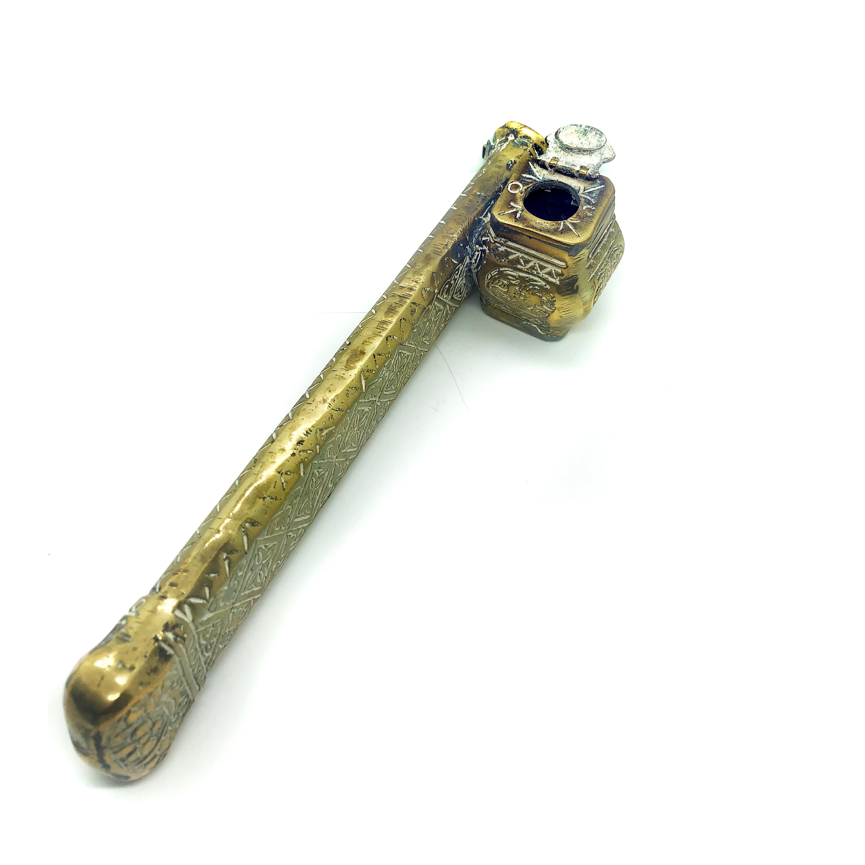 Antique Brass Middle Eastern Persian Pen Box Holder | Scribe Case ...