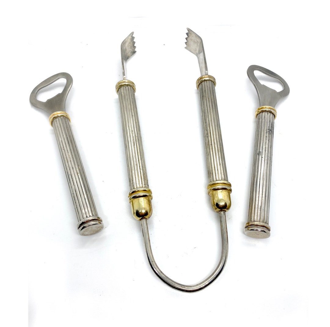 Elegant Ice Grabber With 2 Bottle Openers. Art Deco / Italian Design ...